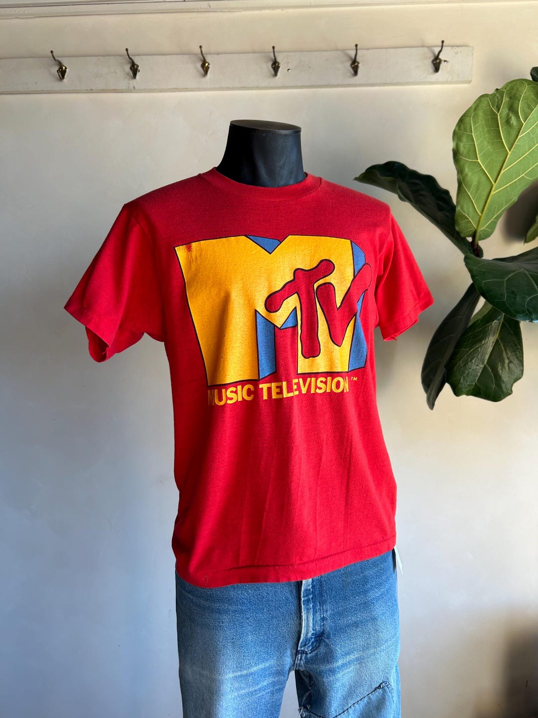 1980s Screen Stars MTV Red Logo T Shirt M - Etsy