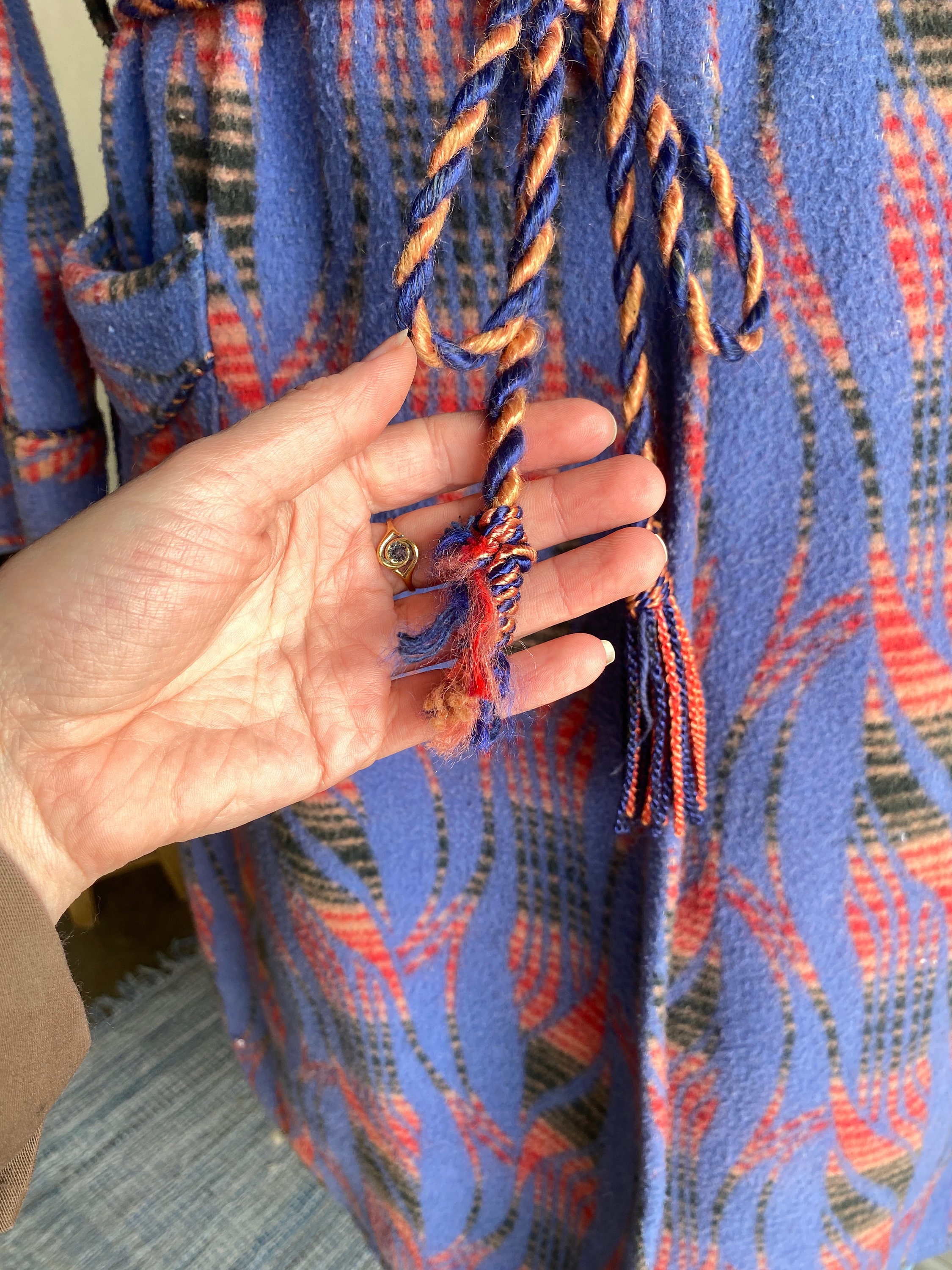 1940s/50s Blue Red Gradient Barrister Beacon Robe With Belt - Etsy