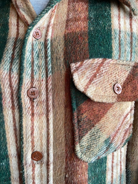 1970s Montgomery Ward CPO Earthtone Brown Green Wool … - Gem