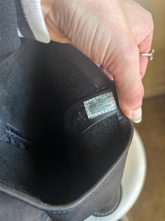 1990s Mason Western Black Cowboy Trucker Roper Boots … - Gem