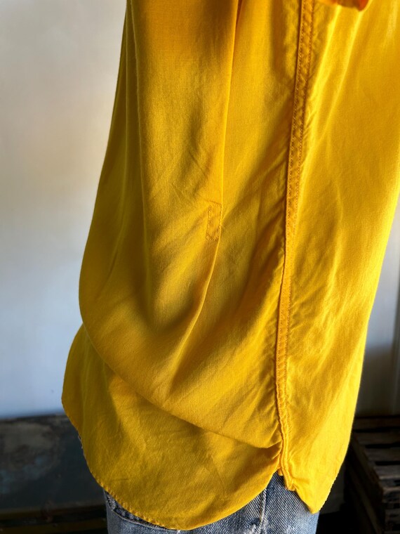 1950s/60s Yellow Allison Rayon Loop Collar Chainstitc… - Gem