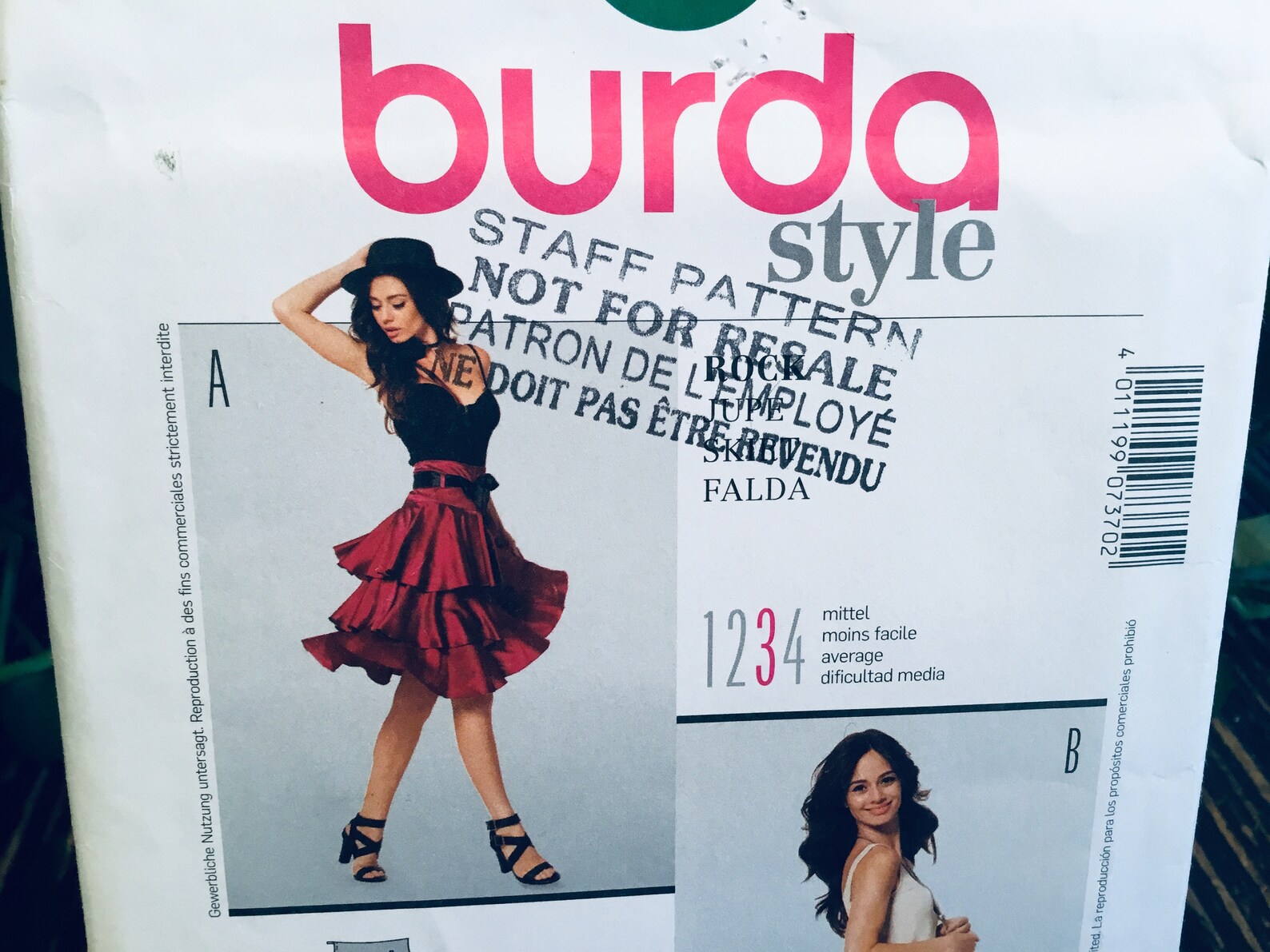 Burda Tiered Layered Skirt Pattern No 7370 Size US 6 to 16 - Etsy