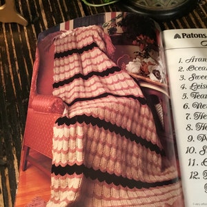 Afghans to Crochet and Knit Patons Canadiana Beehive Astra - Etsy