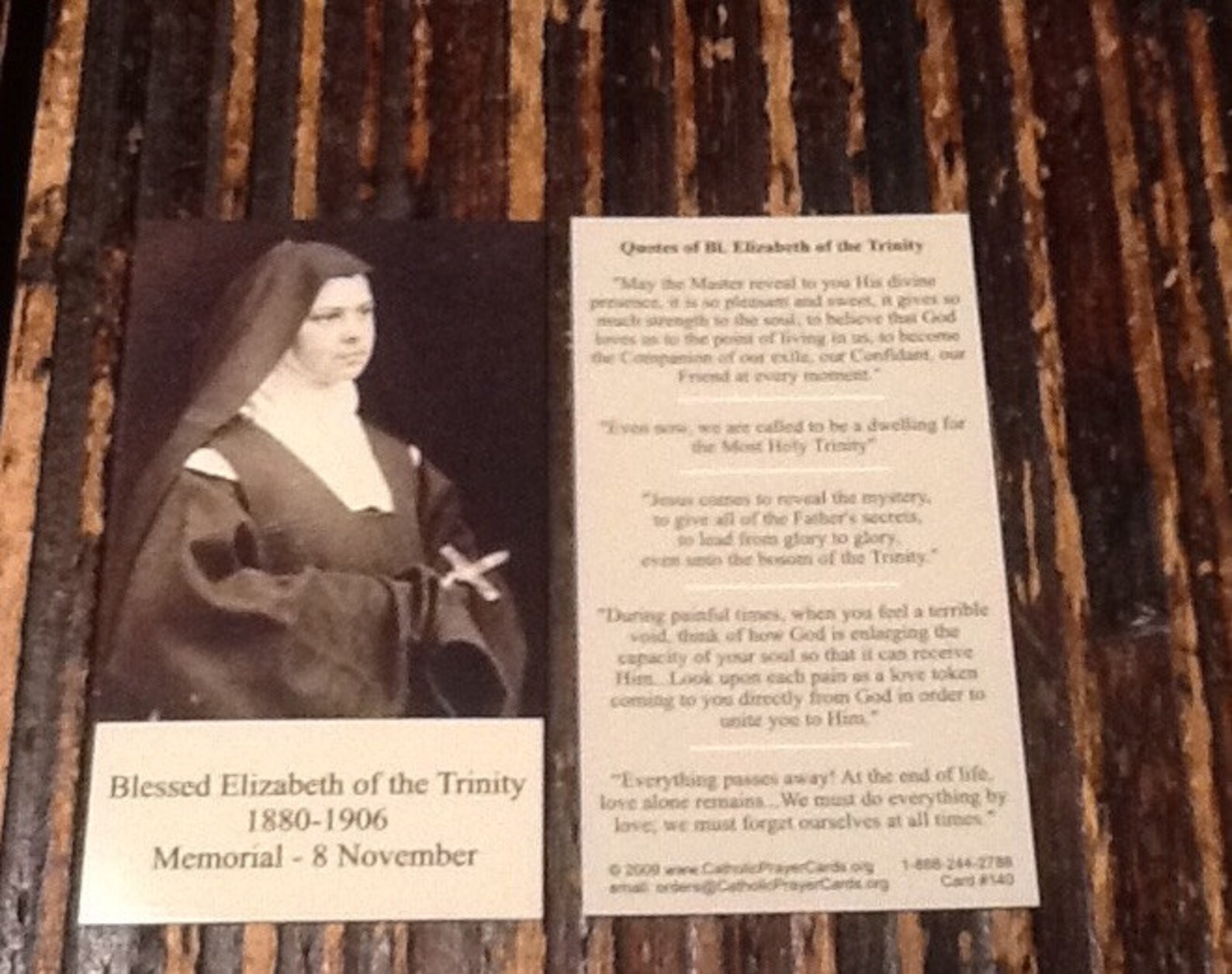 Prayer Card of Blessed Elizabeth of the Trinity 1880-1906 - Etsy