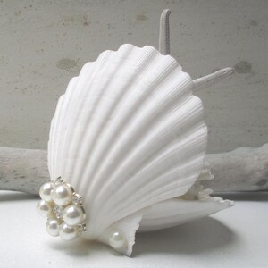 Beach Theme Wedding Cake Topper, Shell Coral Starfish Pearl Wedding ...