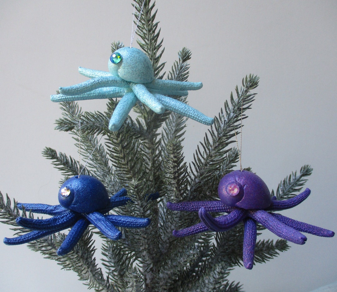 Octopus Christmas Ornament, Ocean Theme Starfish Shell Octopus Ornament ...
