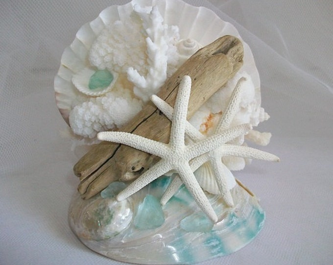 Beach Theme Cake Topper Starfish Seashell Coral Cake Topper - Etsy