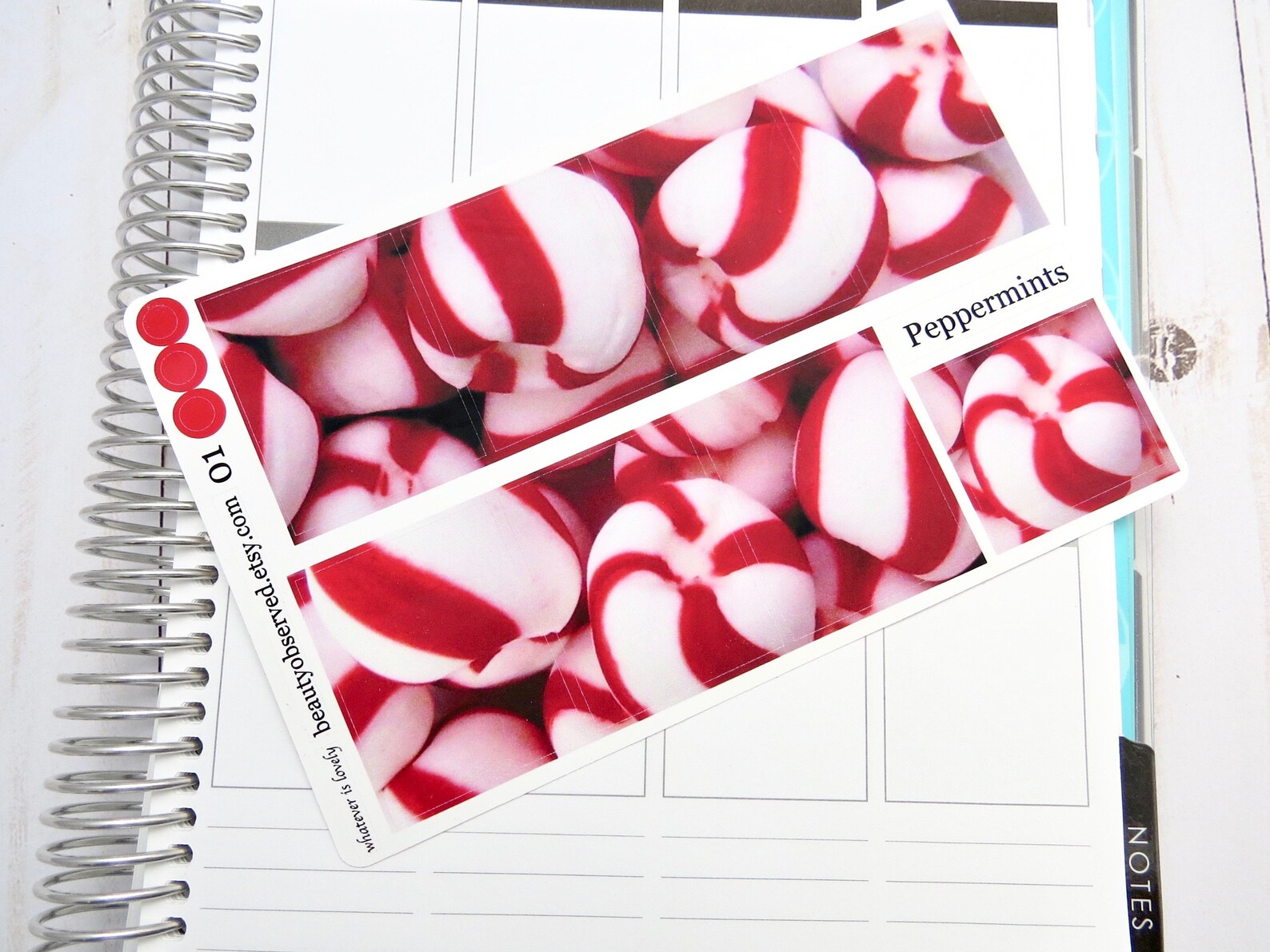 Peppermint Planner Stickers | Peppermint Photo Stickers | Christmas ...