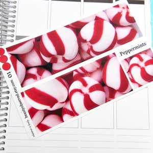 Peppermint Planner Stickers | Peppermint Photo Stickers | Christmas ...