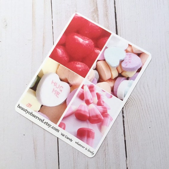 Valentine Candy Stickers Candy Photo Stickers Full Box | Etsy