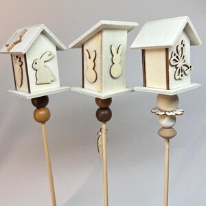 Floral Picks. VARIETY Plain Wood Picks DIY. Unfinished Birdhouse Picks ...