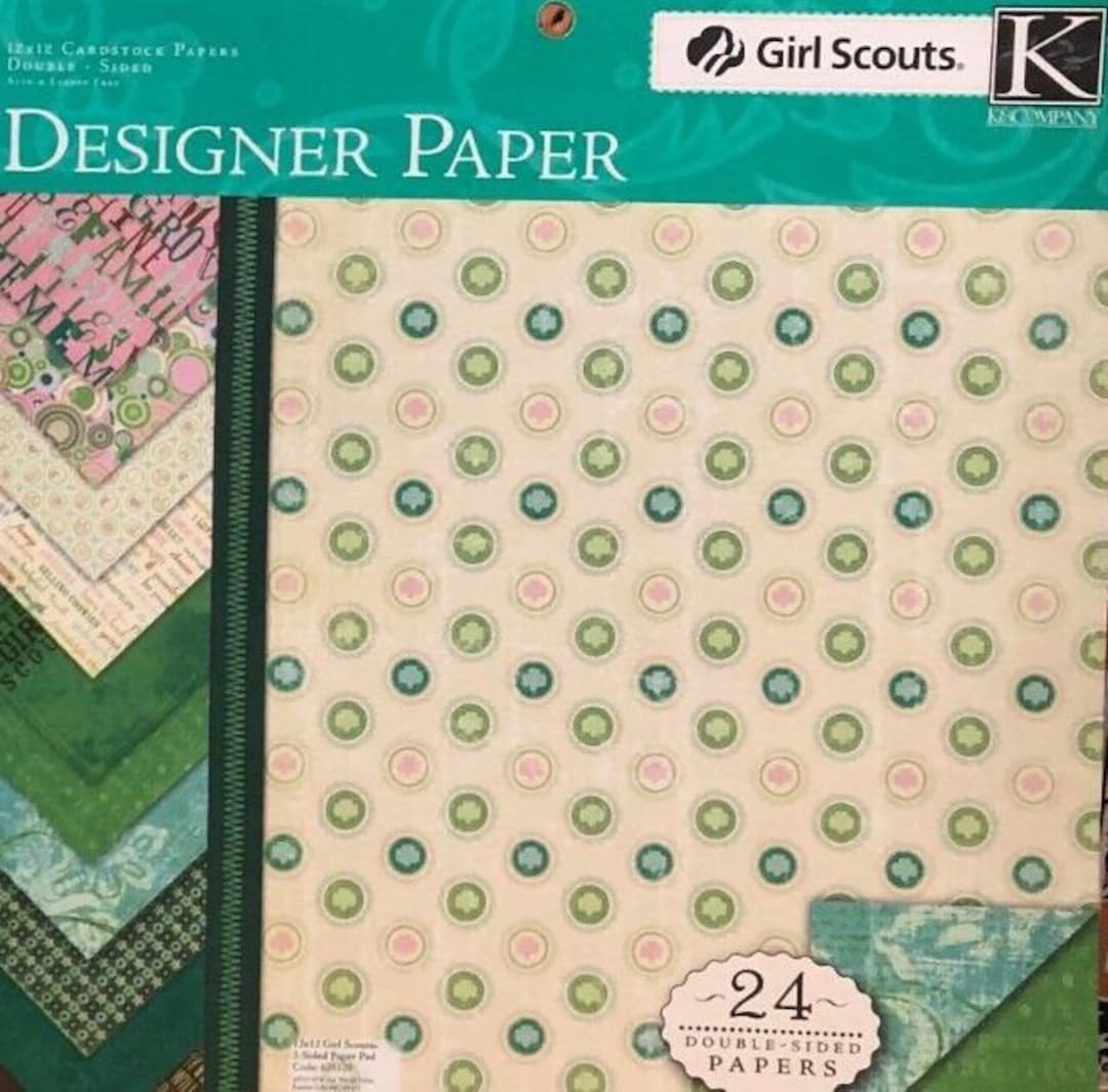 35 Sheets Girl Scout Scrapbook Pack. Official GS Papers. GS Troop Paper Pack. Scouting Paper ...