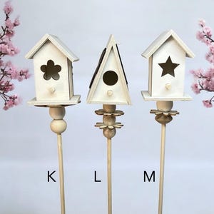 Floral Picks. VARIETY Plain Wood Picks DIY. Unfinished Birdhouse Picks ...