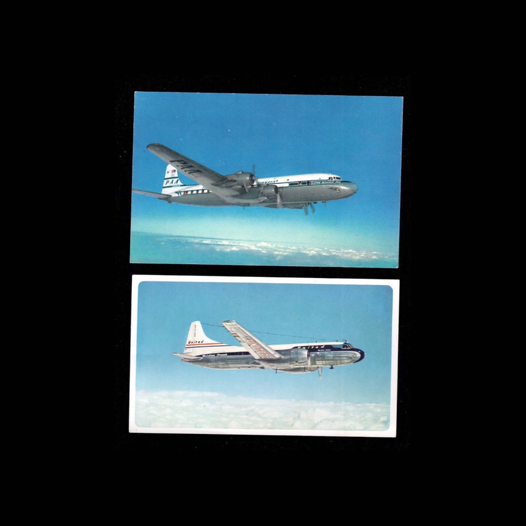 Vintage Pan Am United Airlines Postcards Airplane Travel ( 2 ) - Etsy