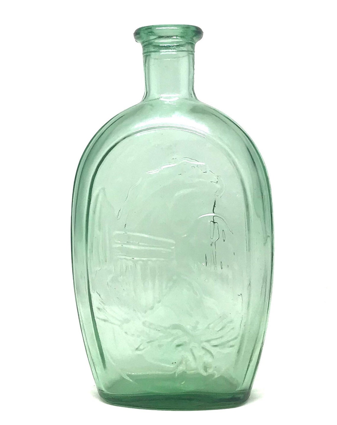 Pair of 2 Vintage Reproduction Early American Flasks Glass - Etsy