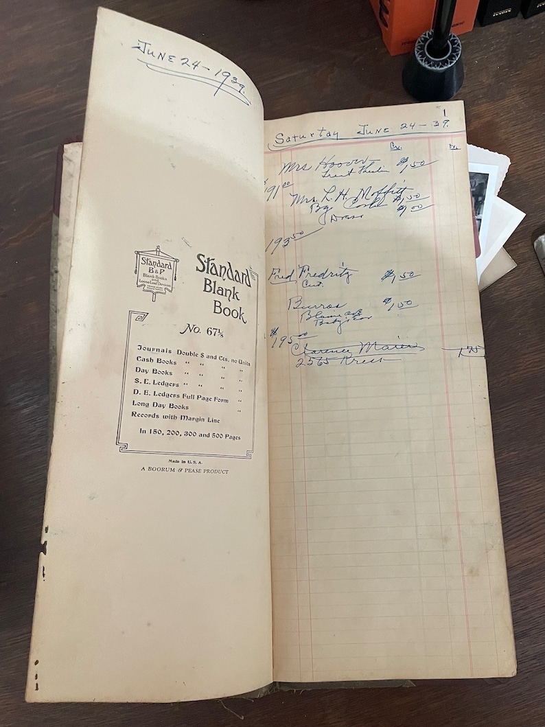 1939 Historical Doctors Medical Ledger Detroit Michigan - Etsy