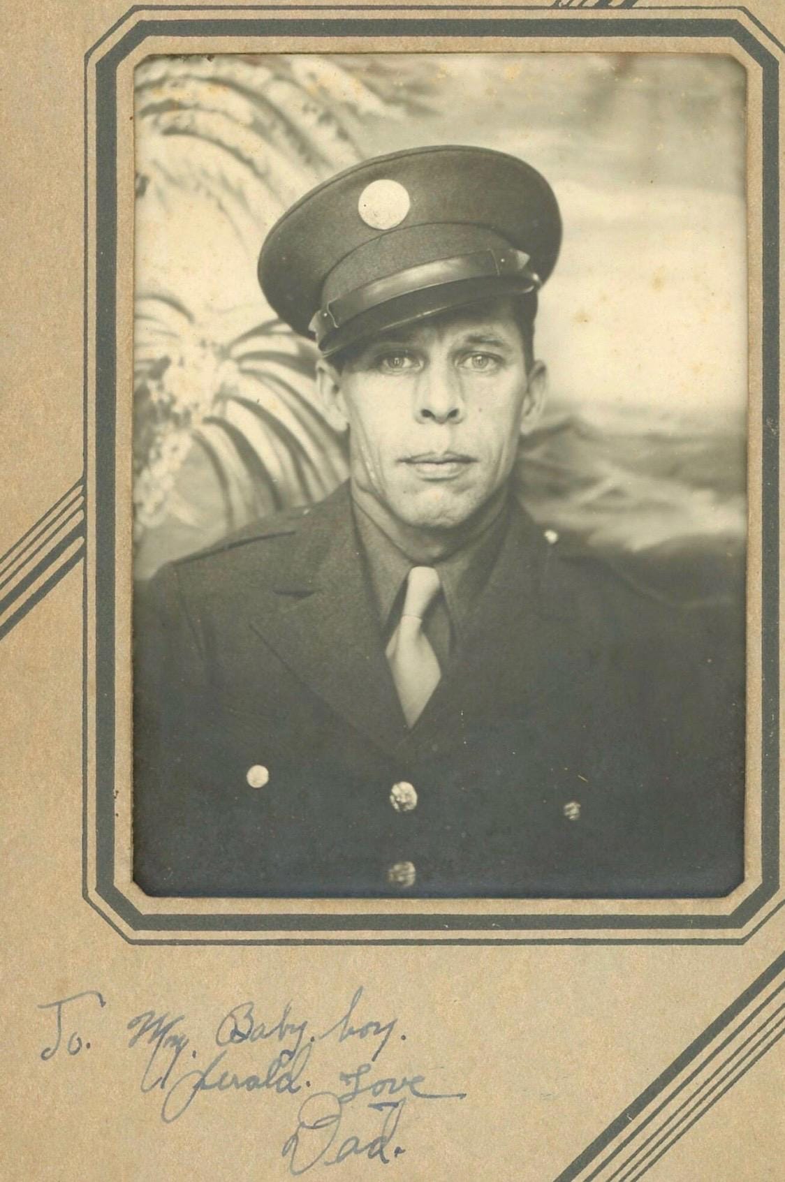 Vintage WW2 Photo Sad Soldier Note to His Little Boy 1940s Photograph ...
