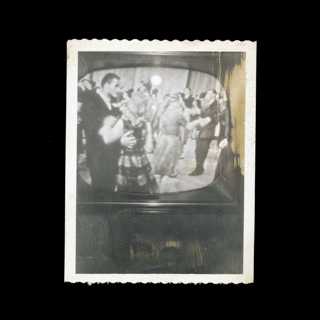 Vintage Snapshot Photograph Abstract Photo of TV Screen 1950s American ...