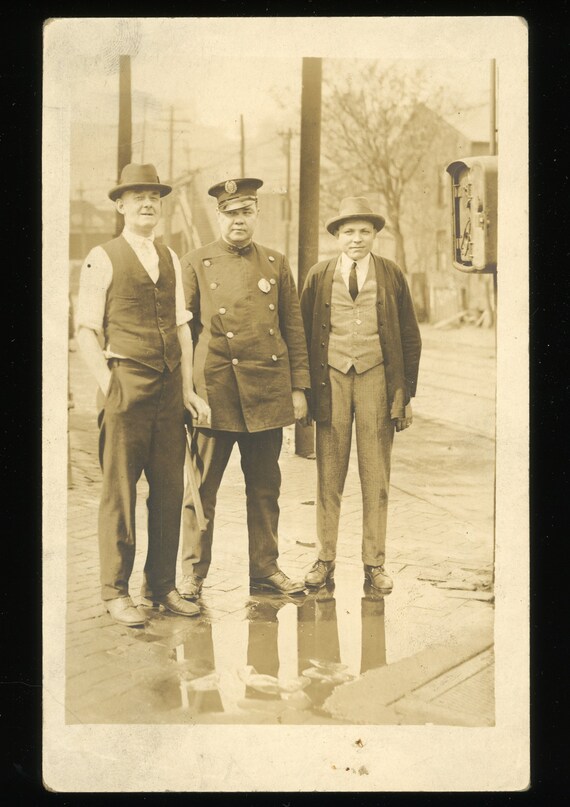 Antique Snapshot Photograph RPPC / Postcard / 1900s Police - Etsy