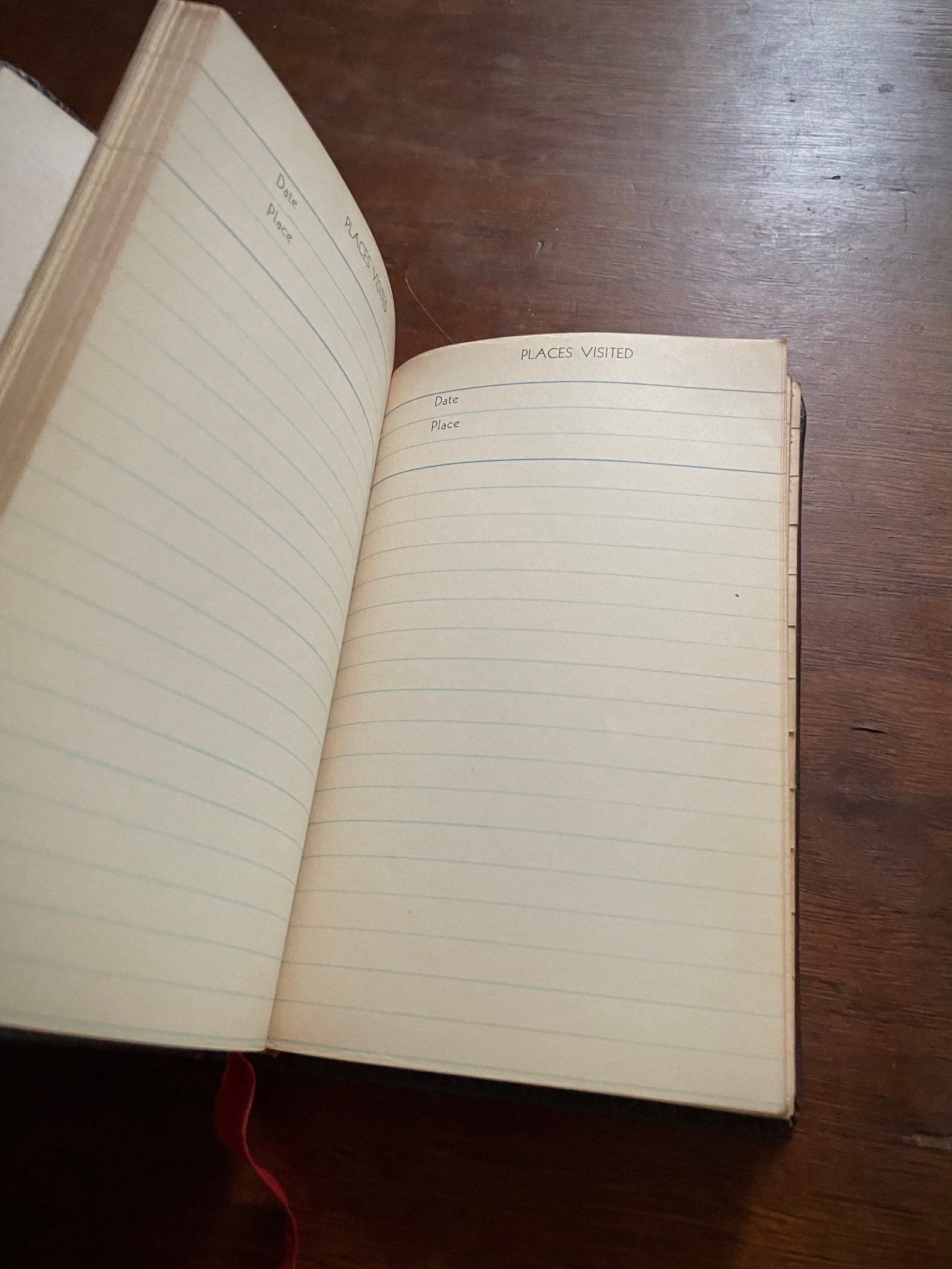 Vintage Travel Log Notebook / 1940s 1950s With Notations / | Etsy