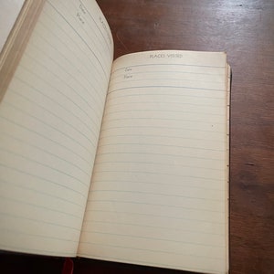 Vintage Travel Log Notebook / 1940s 1950s With Notations / Cincinnati ...