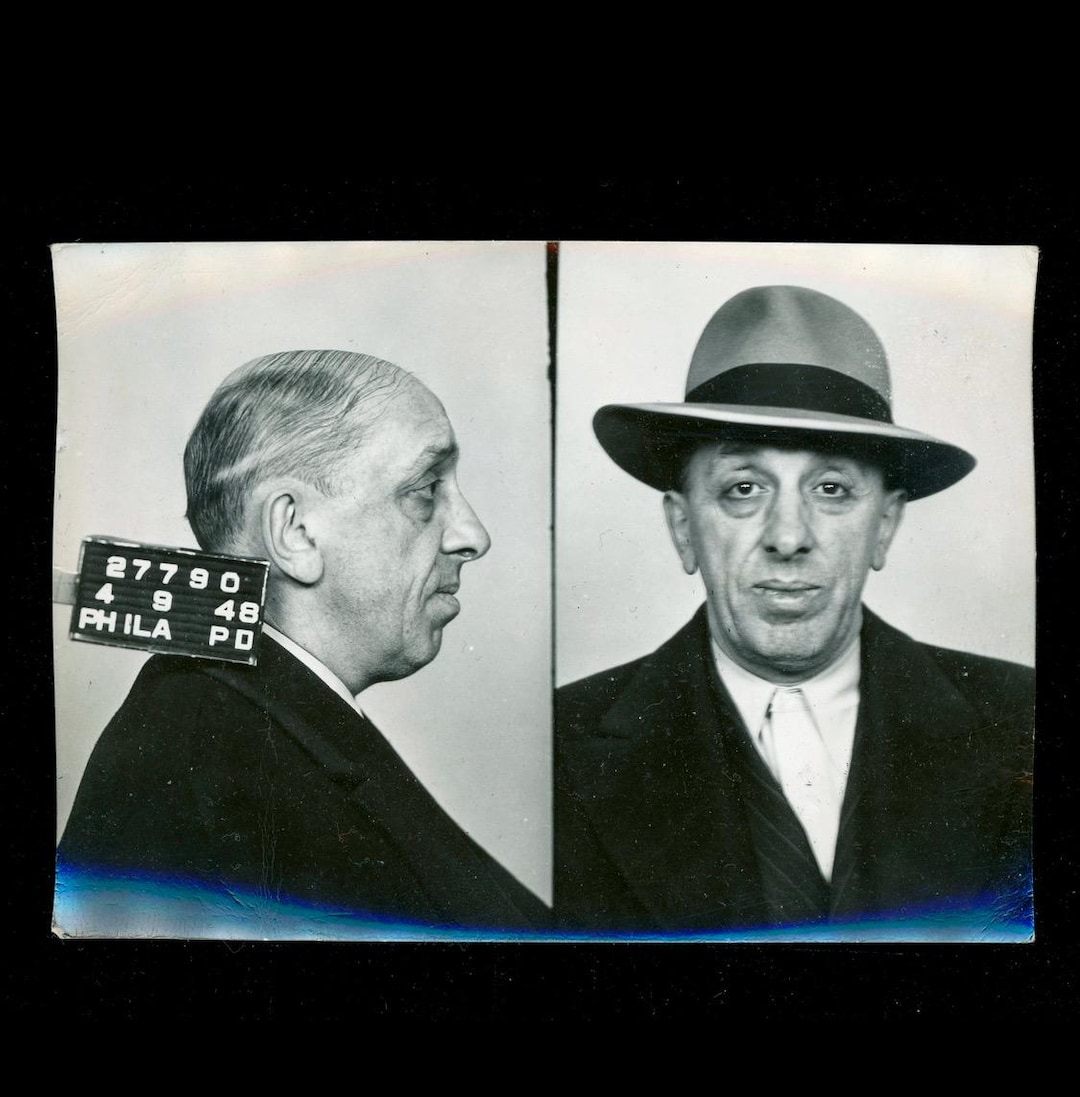 Vintage Original Mugshot Photo Prison 1960s Italian Mafia Philadelphia ...