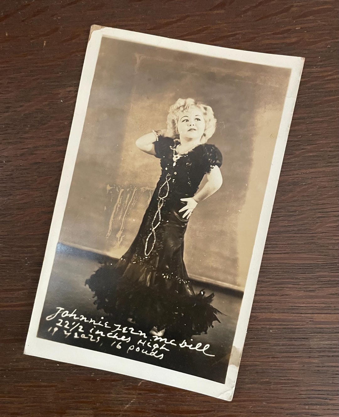 RPPC Circus Sideshow Act Midget Johnnie Fern Mcdill 1930s Postcard ...