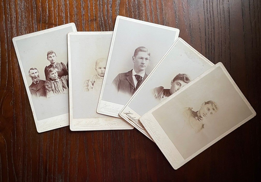 Victorian Cabinet Card Photographs Set of 5 Family From New Castle ...
