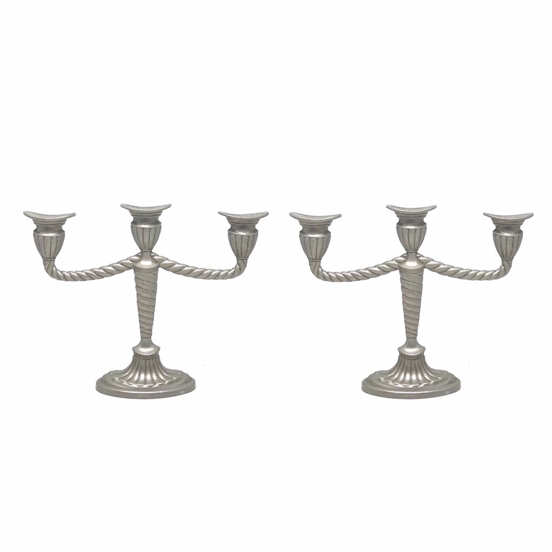 Vintage Mini Metal Candelabras Miniature Candlestick Holders England - Etsy