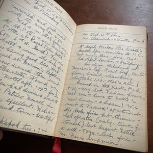 Vintage Travel Log Notebook / 1940s 1950s With Notations / Cincinnati ...