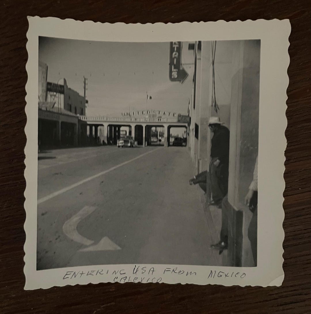 Vintage Snapshot Photo US Mexico Border Calexico Perspective Shot 1950s ...