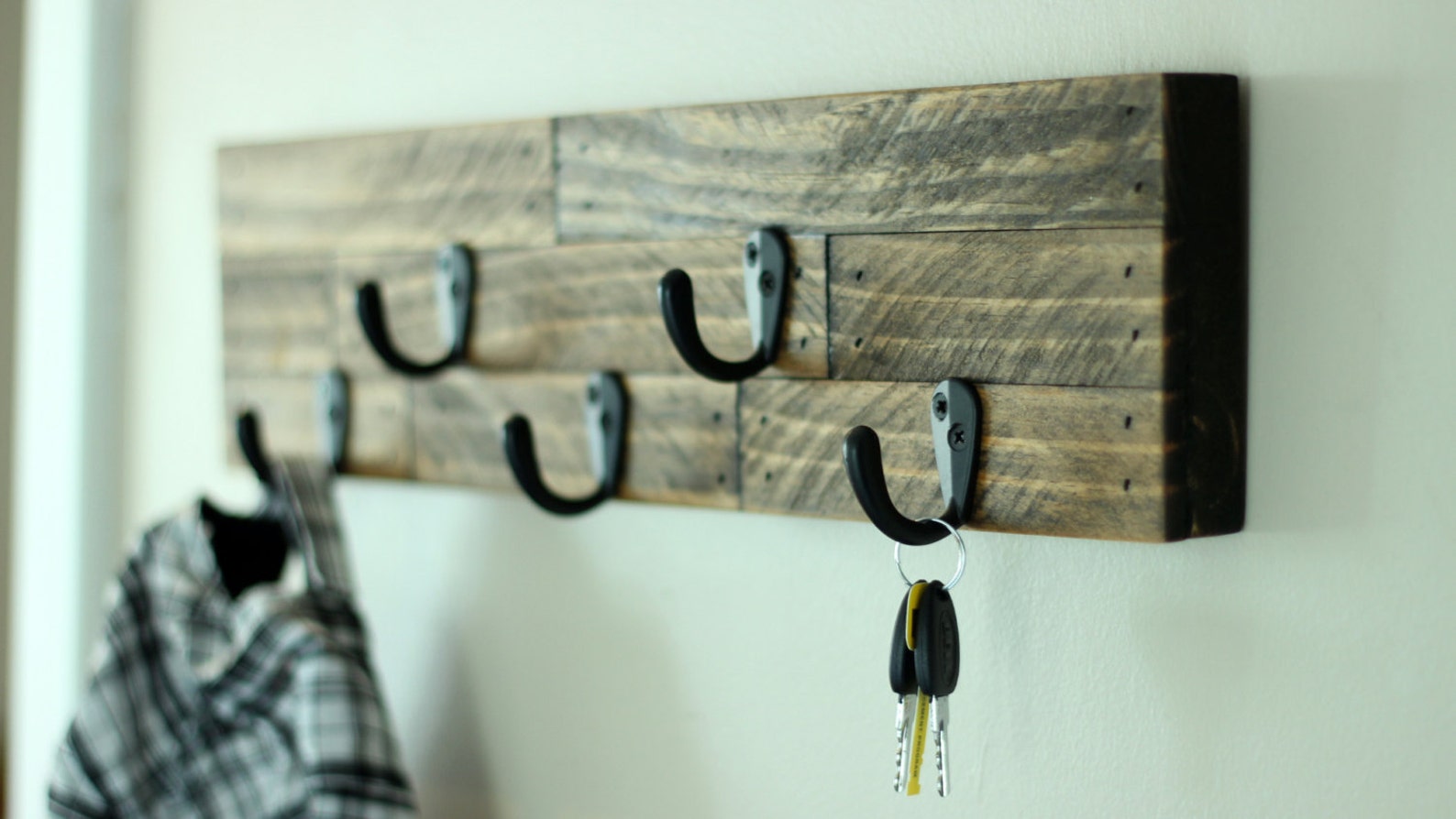 Rustic Key Holder and Hat Rack - Etsy