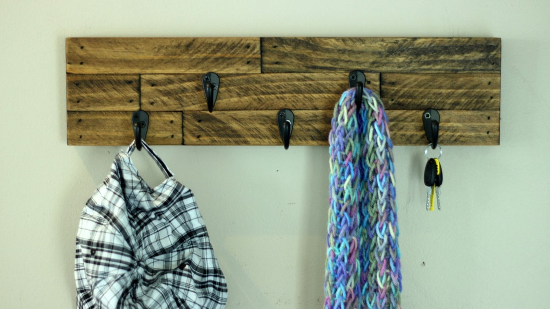 Rustic Key Holder and Hat Rack - Etsy