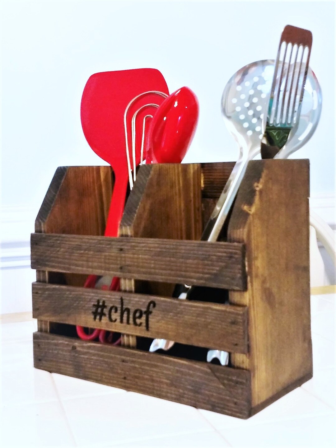 Utensil Holder, Monogrammed, Kitchen Tools, Utensil Storage - Etsy