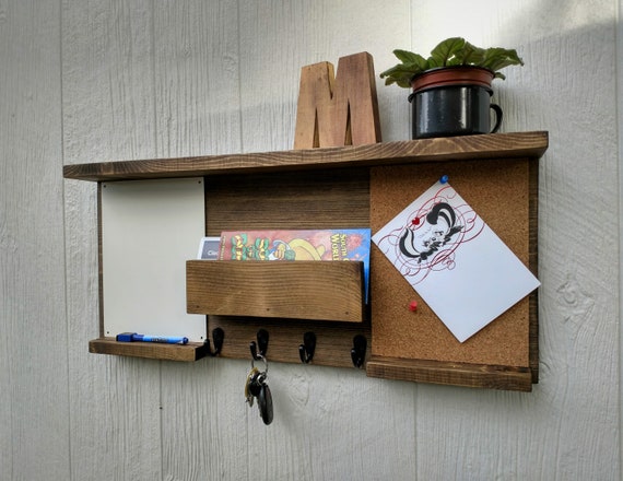 Dry Erase and Cork Board with Shelf | Etsy