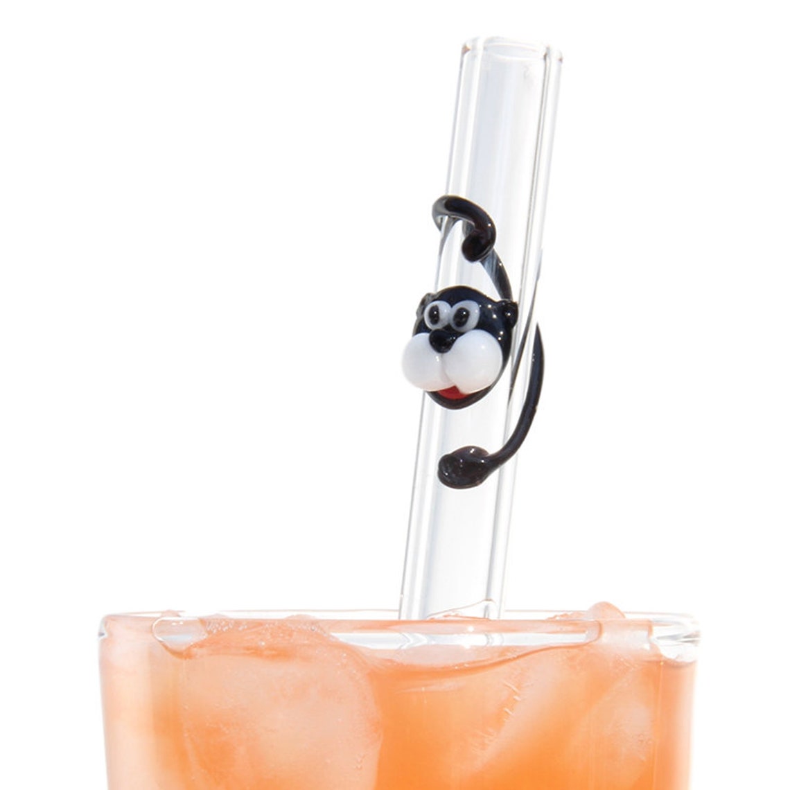 Glass Drinking Straw Cat - Etsy