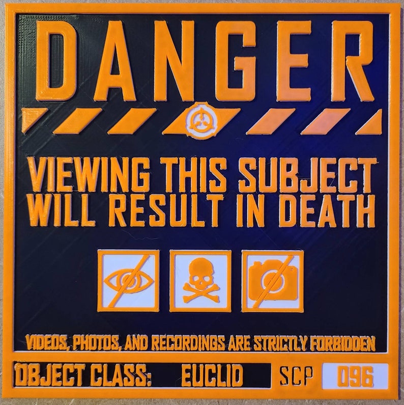 Scp Warning Sign Etsy