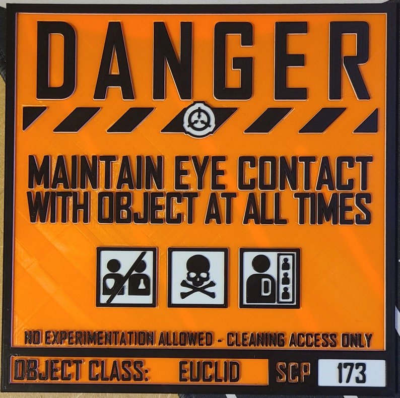Scp Warning Sign Etsy