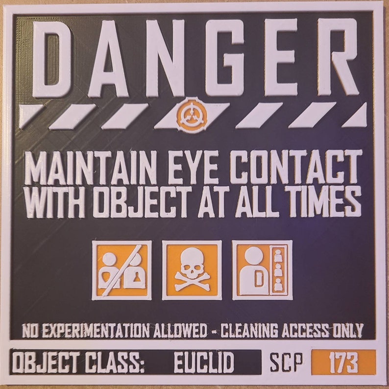 SCP warning sign | Etsy