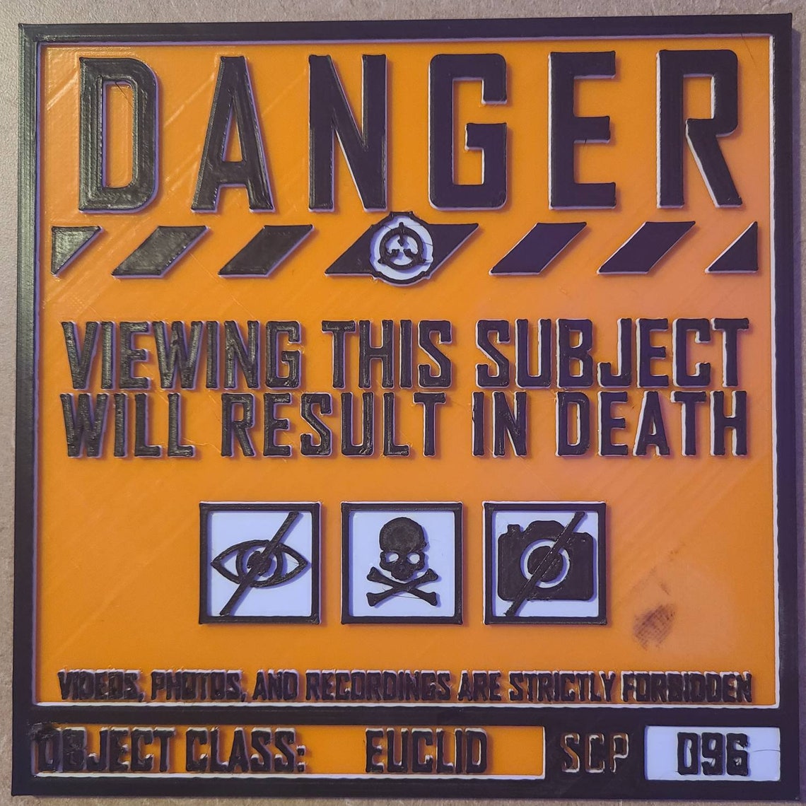 SCP 096 Danger sign | Etsy