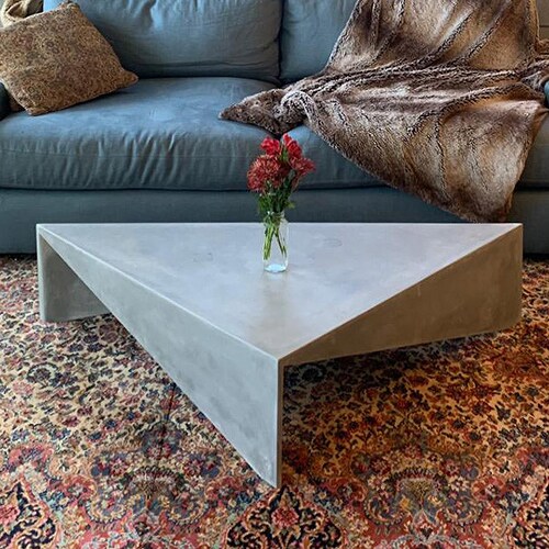 Modern Concrete Triangle Coffee Table Isosceles 48 - Etsy