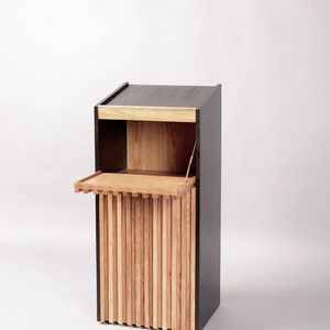Handcrafted Concrete and Wood Floor Lectern With Desk and Storage ...
