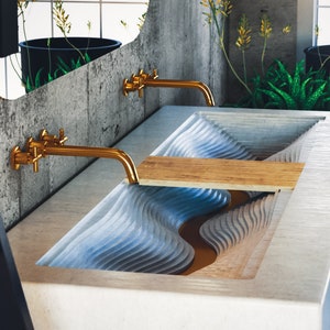 Swirling Concrete River Vessel Sink: A Natural Beauty for Your Modern ...