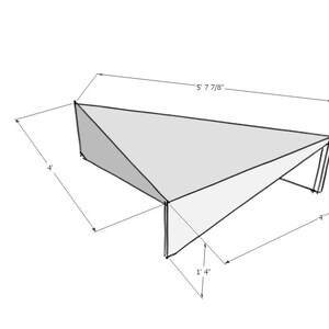Modern Concrete Triangle Coffee Table - Isosceles 48" - Etsy