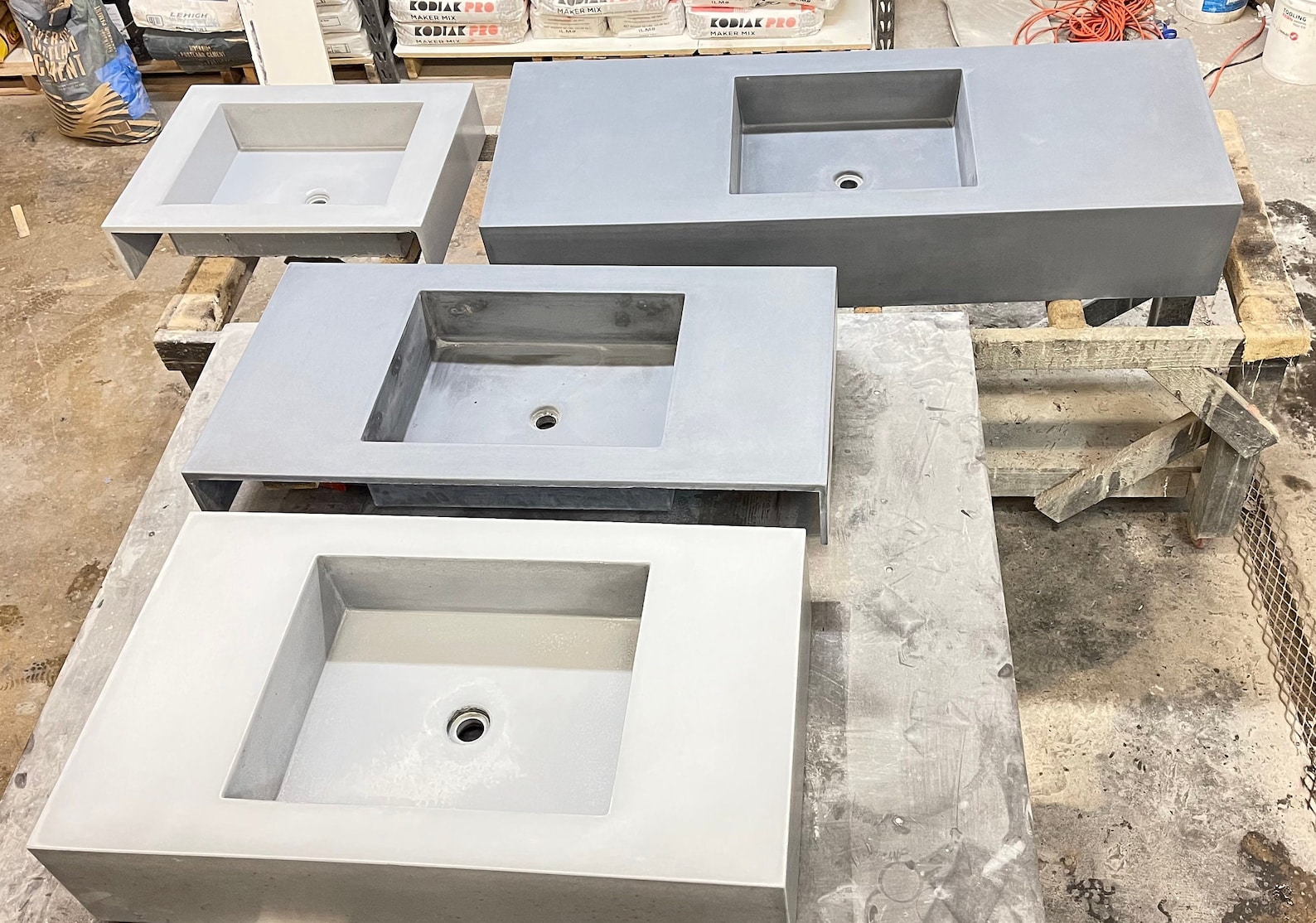 Floating Concrete Sink - Custom Floating Sink Made of Concrete ...