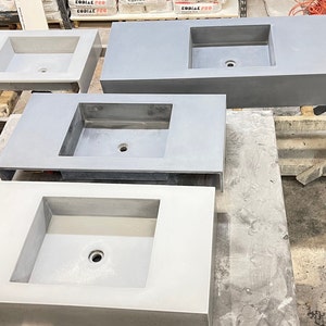 Floating Concrete Sink - Custom Floating Sink Made of Concrete ...