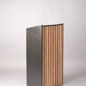 Handcrafted Concrete and Wood Floor Lectern With Desk and Storage ...