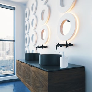Modern Vanity Concrete Sink Round Basin Cylinder Design, Handmade ...