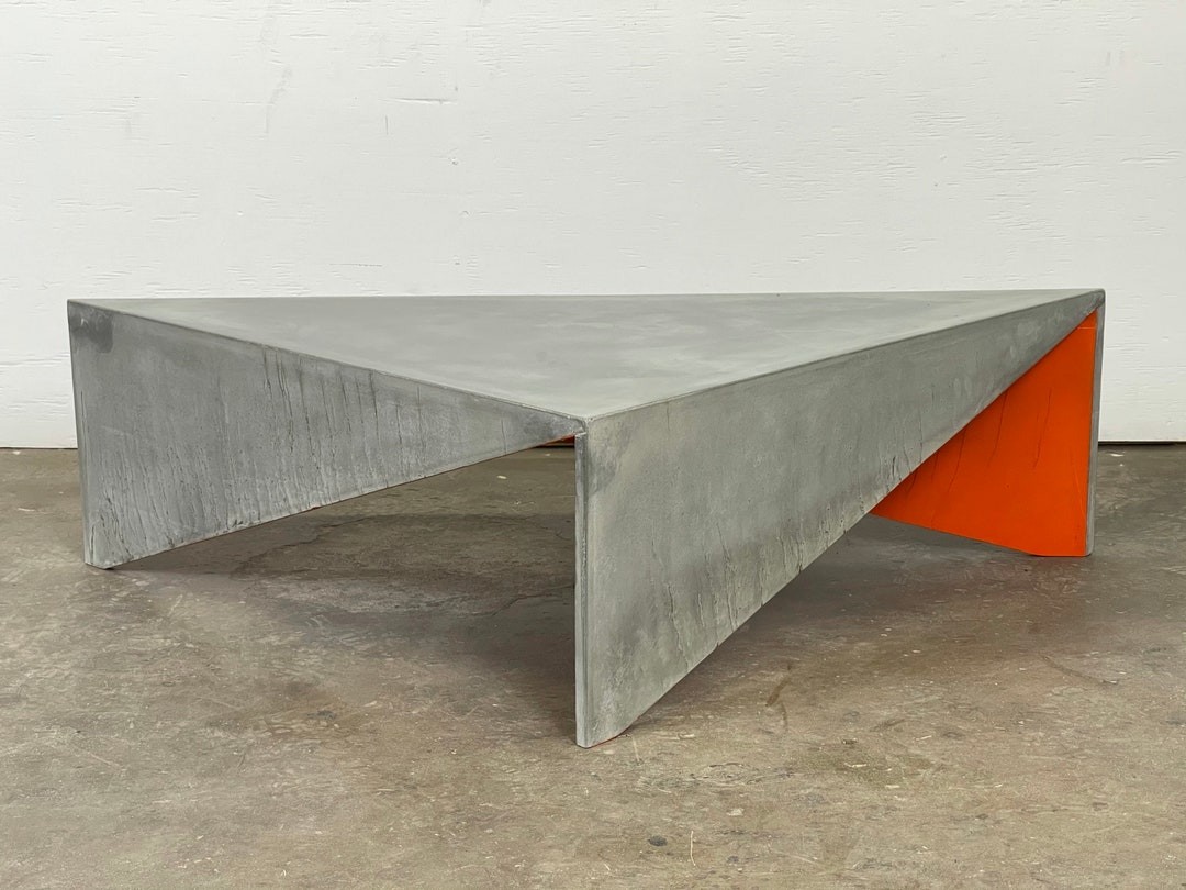 Modern Concrete Triangle Coffee Table - Isosceles 48" - Etsy