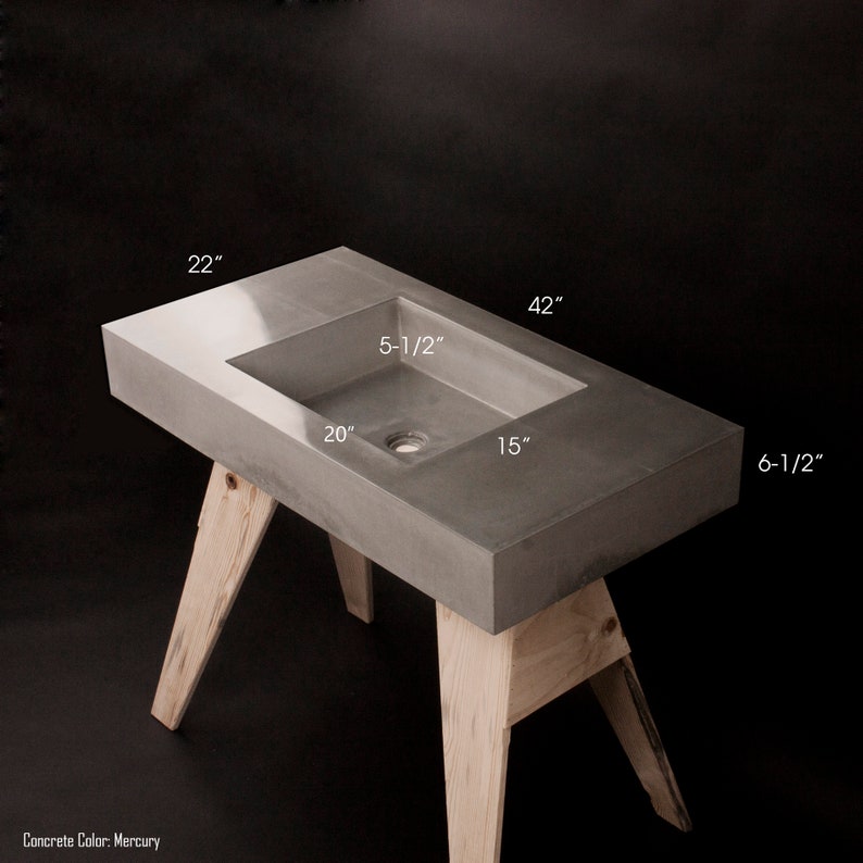 Floating Concrete Sink - Custom Floating Sink Made of Concrete ...